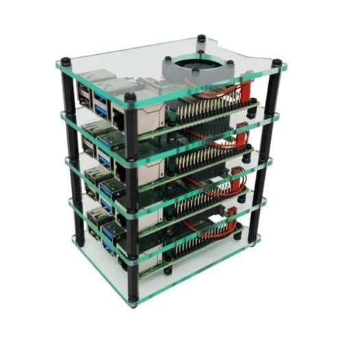 Cluster Case for Raspberry Pi - With Fans • RaspberryPi.dk